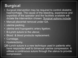Massive obstetrical hemorrhage | PPTX