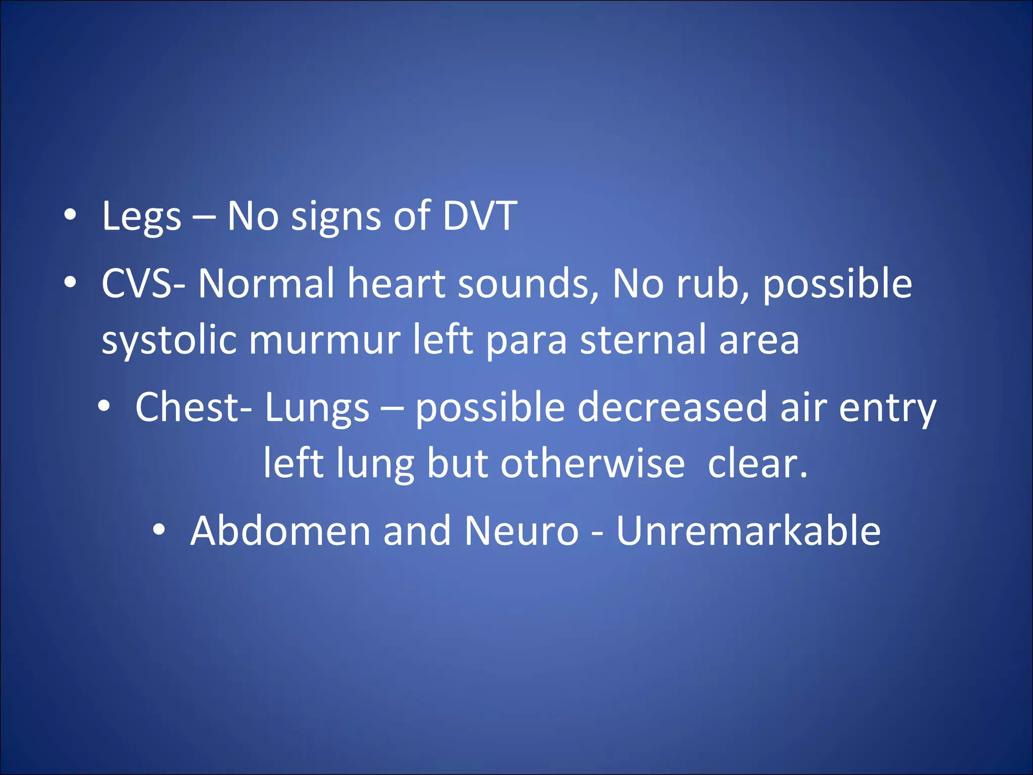 Massive pulmonary embolism case presentation | PPT