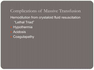 Massive transfusion | PPTX