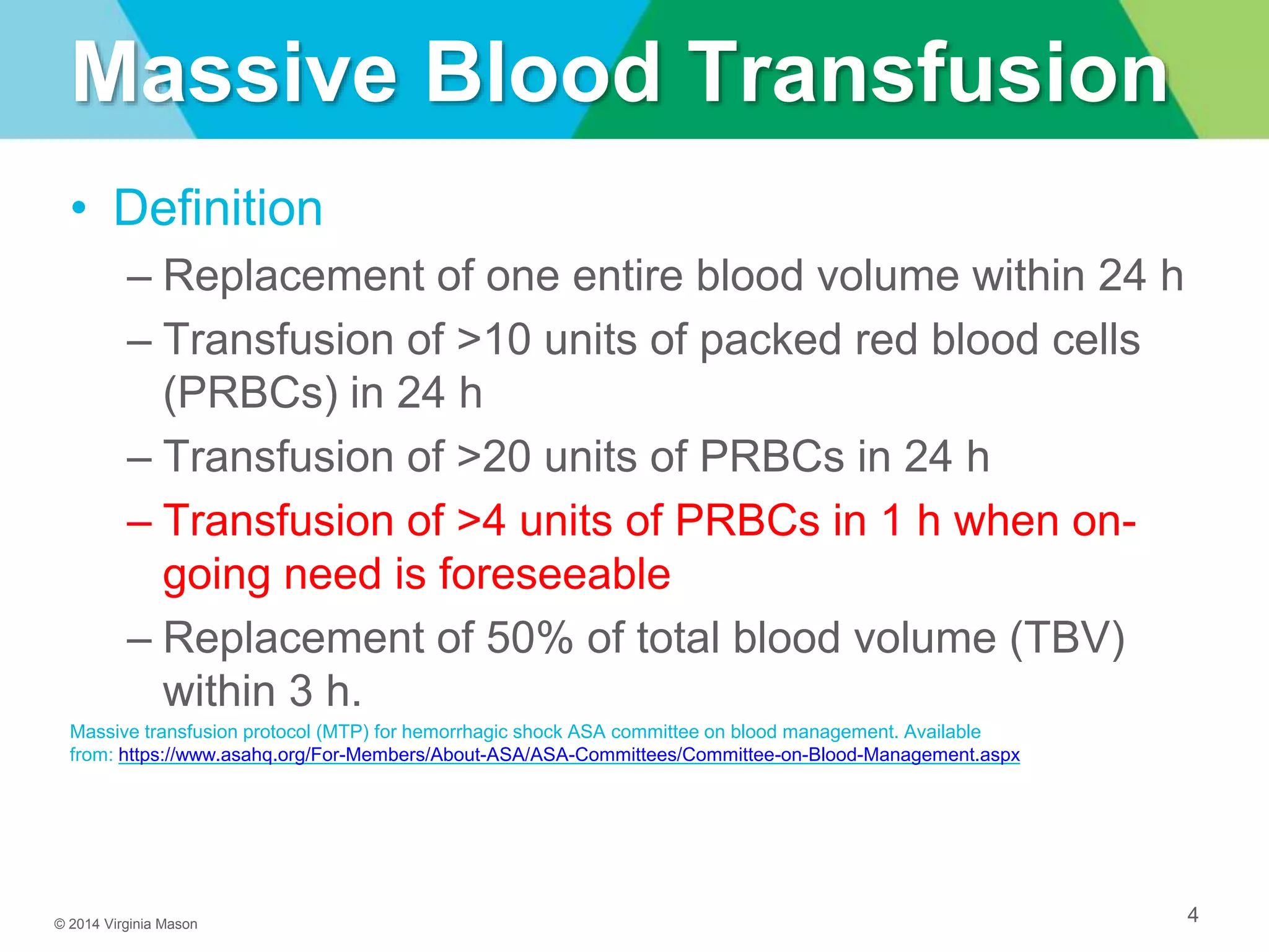 Massive transfusion | PPTX