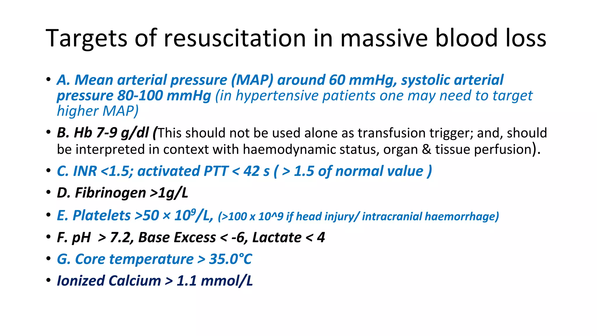 Massive transfusion | PPTX