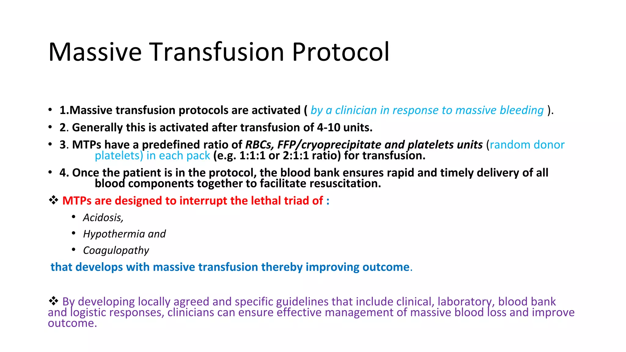 Massive transfusion | PPTX