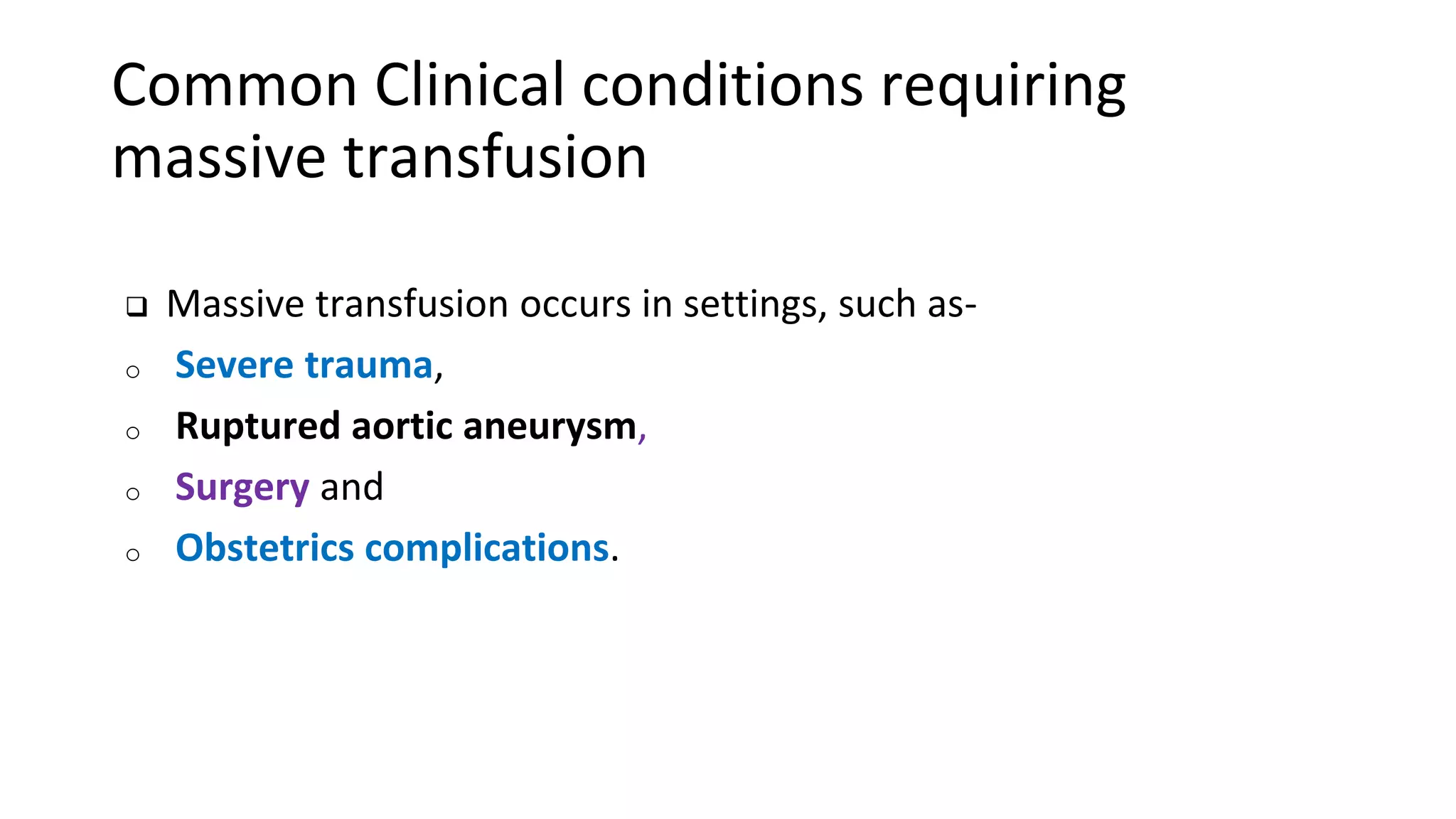 Massive transfusion | PPTX