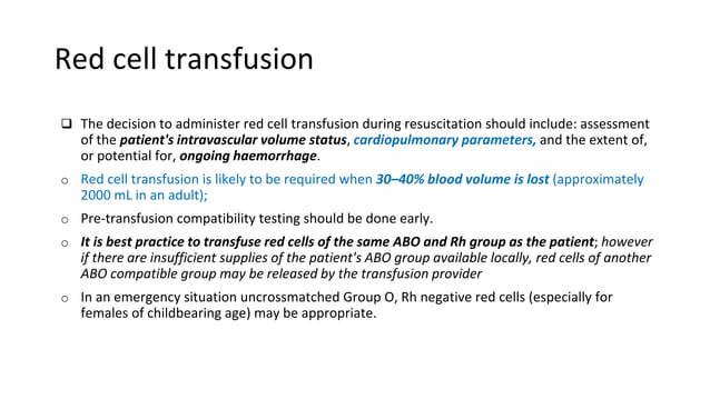 Massive transfusion | PPTX