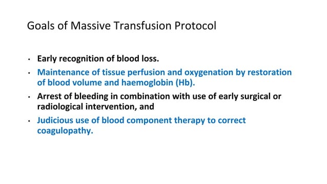 Massive transfusion | PPTX