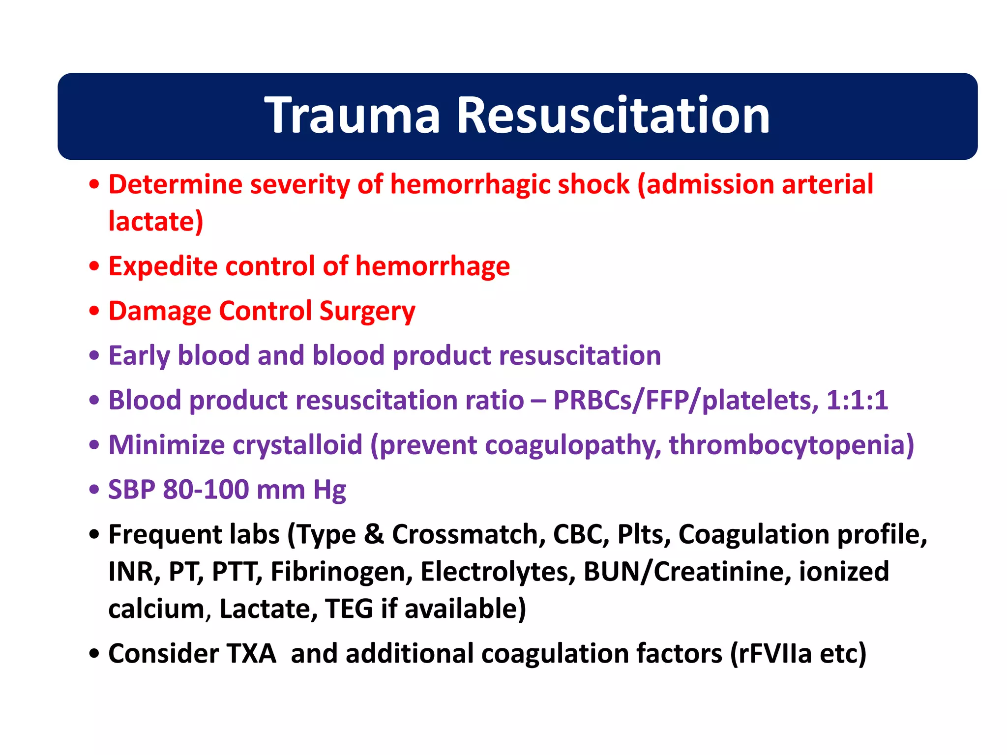 Massive transfusion protocol | PPTX