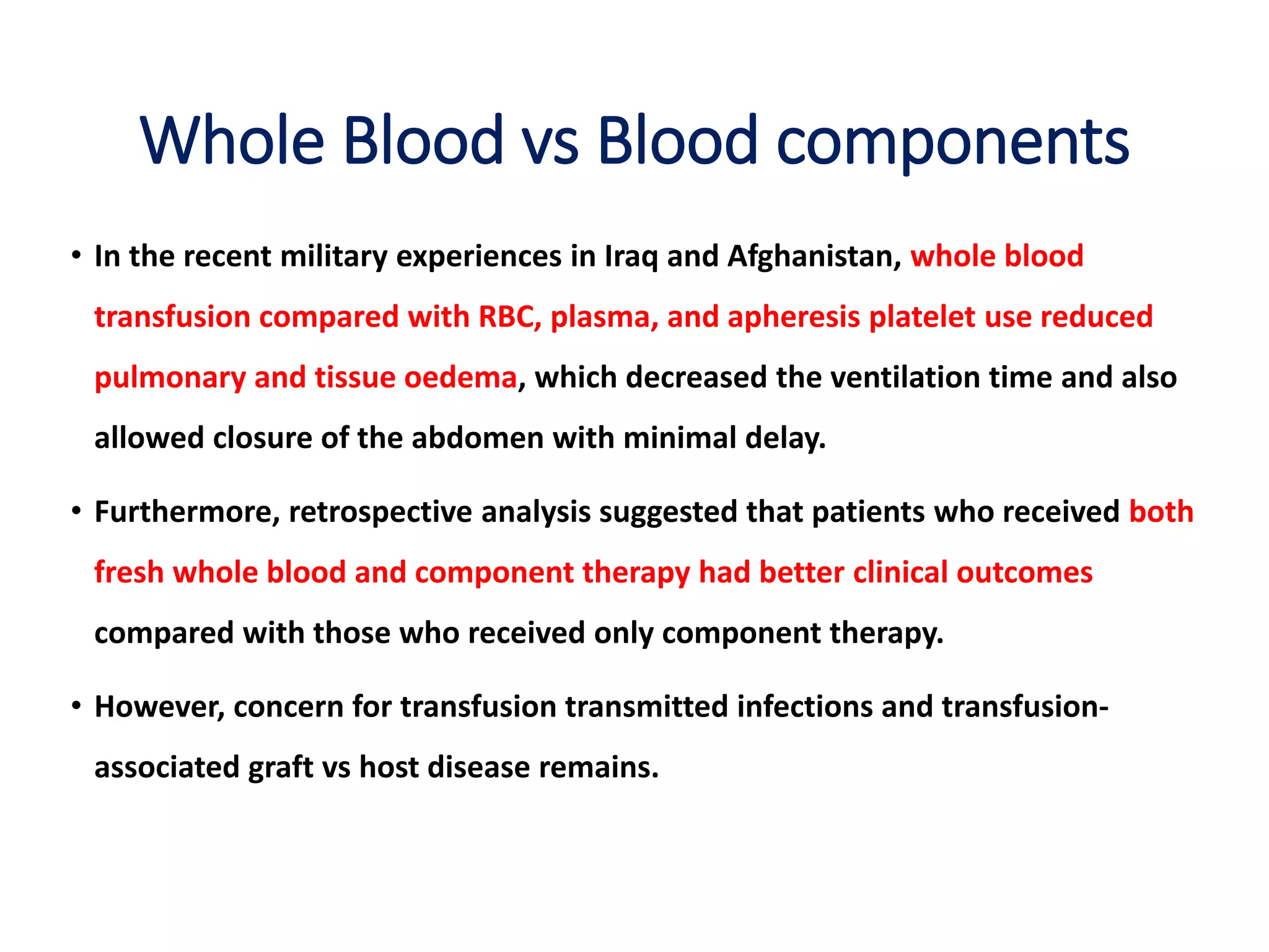 Massive transfusion protocol | PPTX