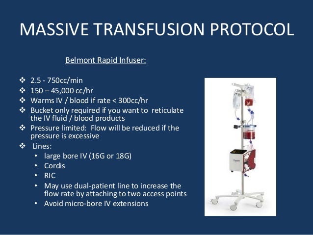 Massive Transfusion Protocol