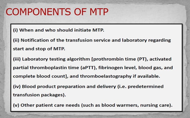 Massive Transfusion Protocol Pptx