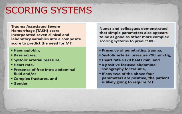 Massive transfusion protocol | PPTX