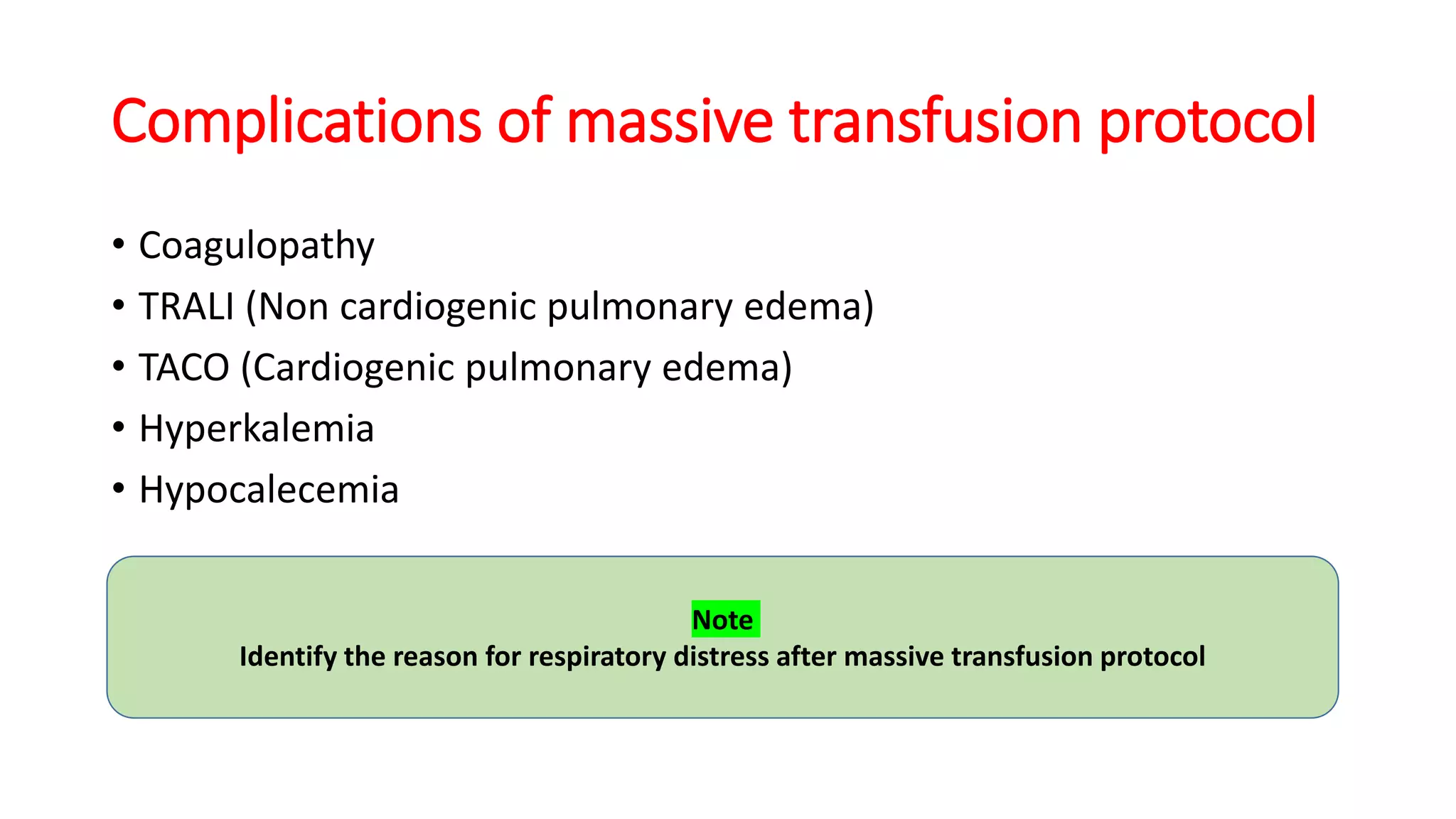 Massive Transfusion Protocol Pptx