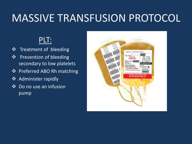 Massive Transfusion Protocol + Blood transfusions | PPTX
