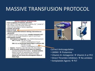 Massive Transfusion Protocol + Blood transfusions | PPTX