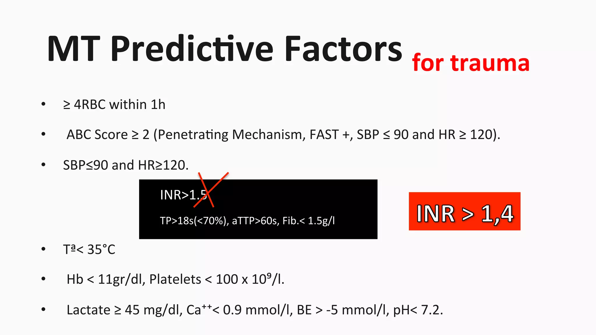 Massive transfusion protocols | PDF