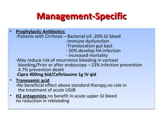 Management of Massive Upper GI Haemorrhage | PPT