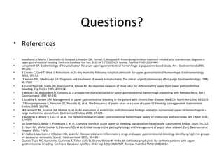 Management of Massive Upper GI Haemorrhage | PPT
