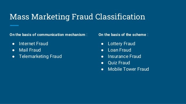 Mass Marketing Fraud - Reviewing its Types, Examples and Prevention ...