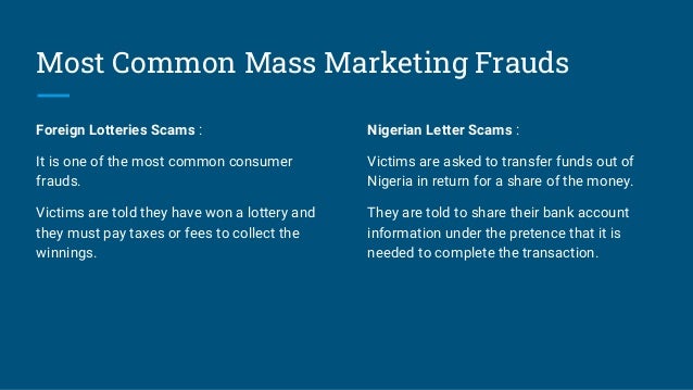 Mass Marketing Fraud - Reviewing its Types, Examples and Prevention ...