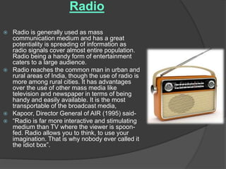 Mass Media and it's importance P-15 | PPTX | Public Radio | Talk Radio