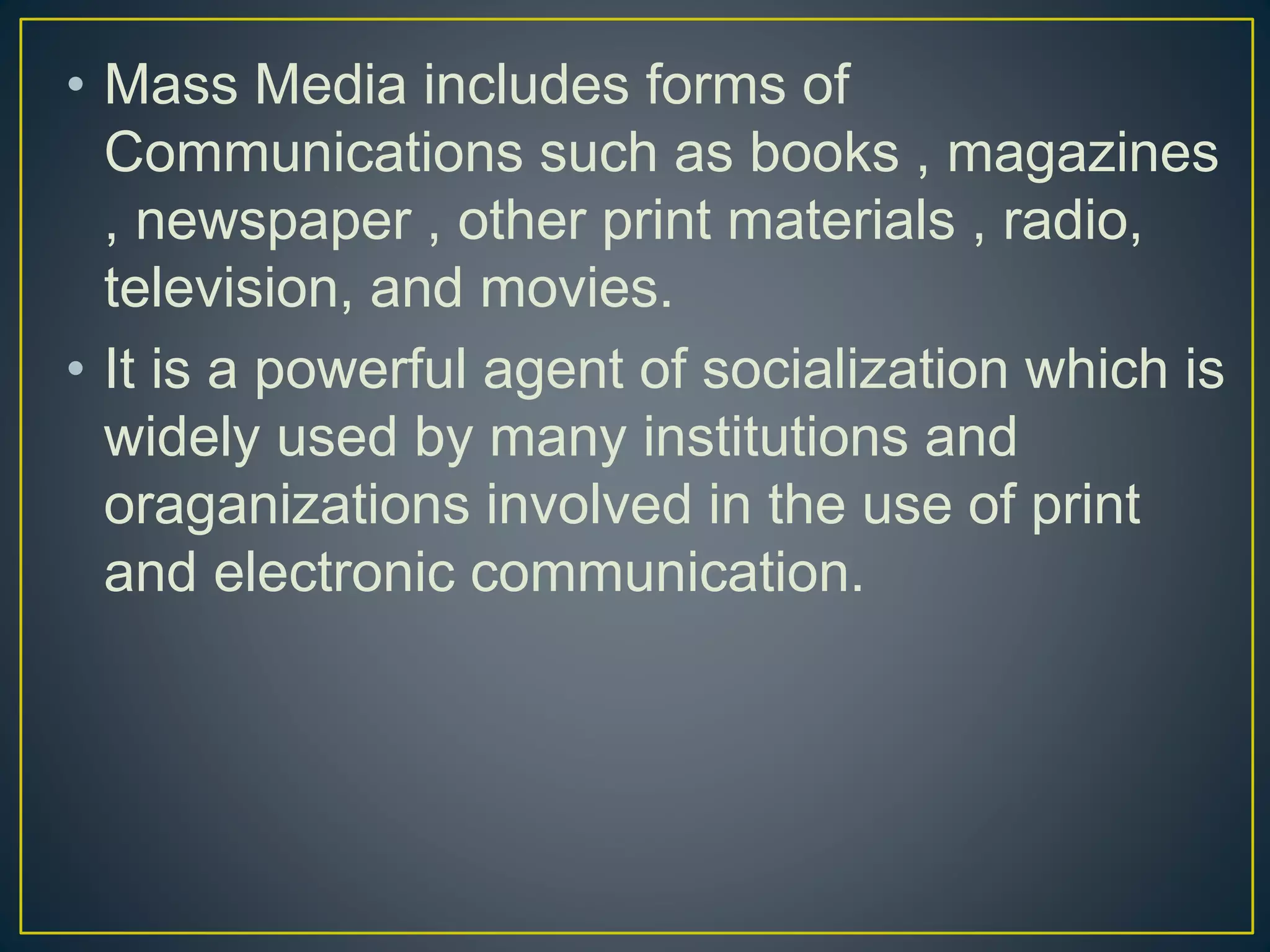 Mass media | PPT
