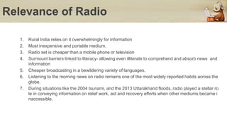 Importance of Radio in Bollywood | PPT