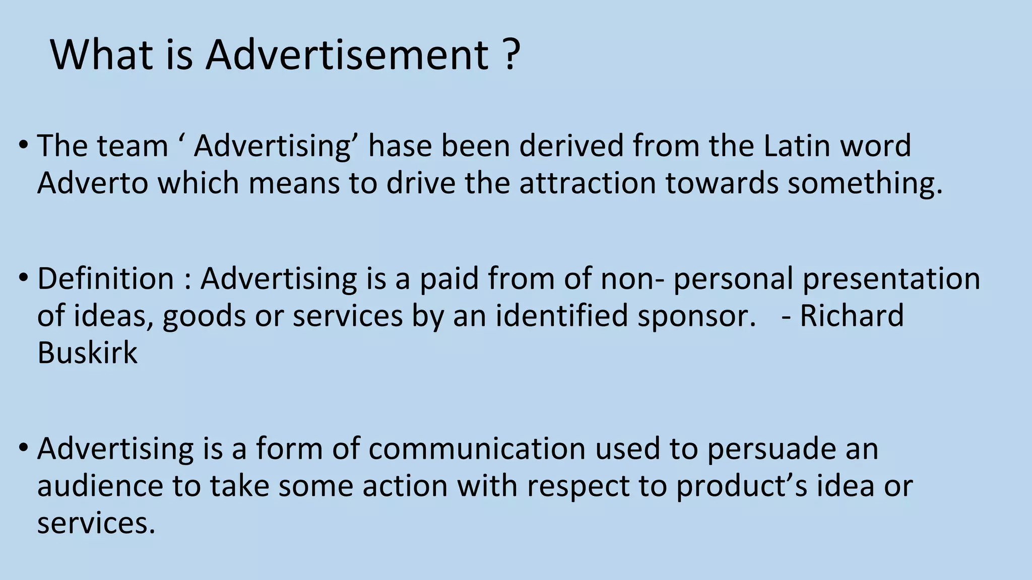 Advertisement & It's Appeal | PPTX