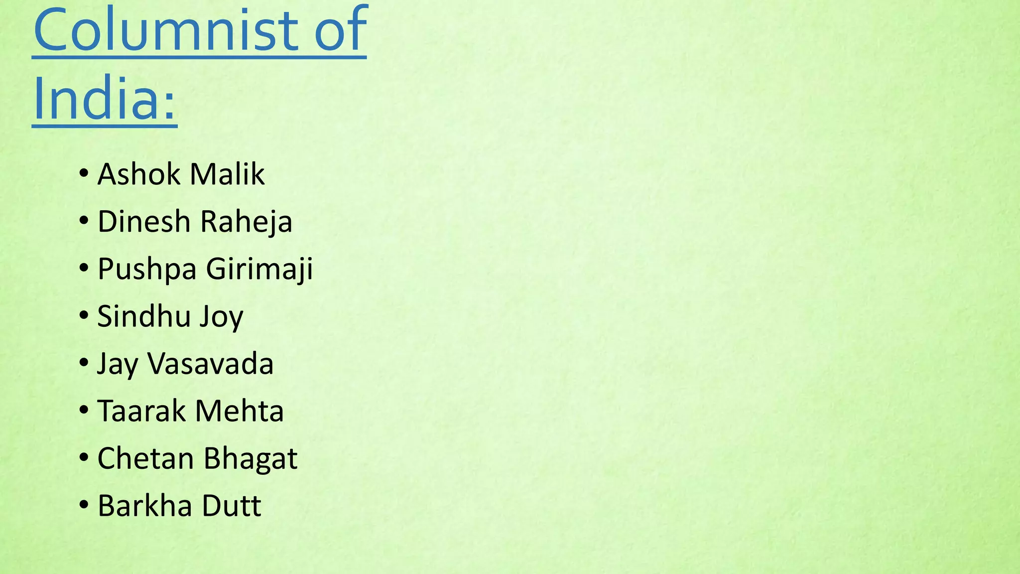 Column and it's Role in Journalism | PPTX