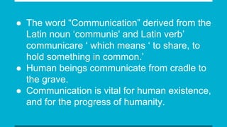 Mass, media and communication | PPTX