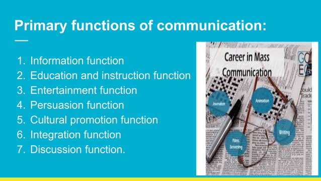 Mass, media and communication | PPTX