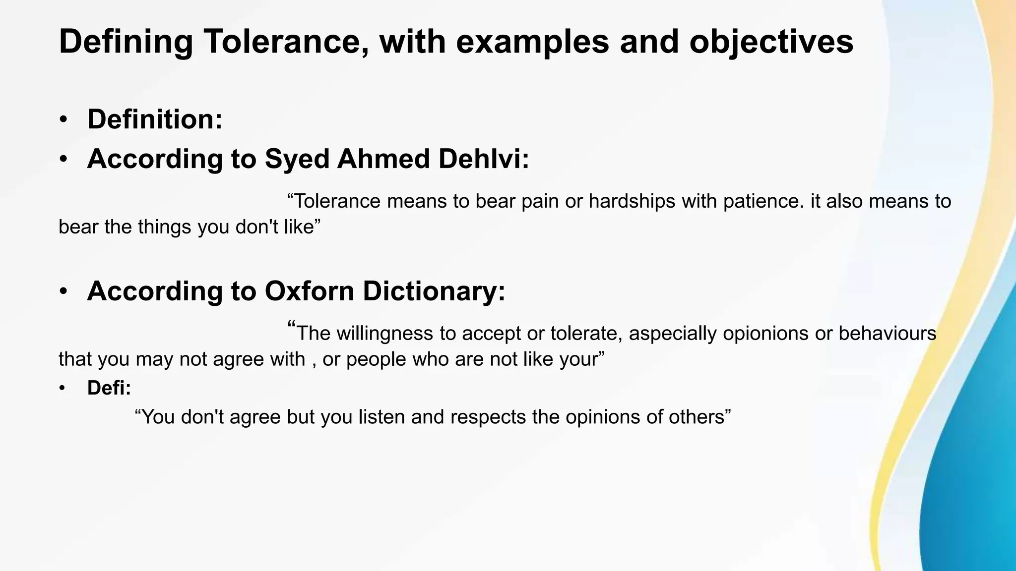 Defining Tolerance with examples and objectives | PPTX