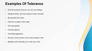 Defining Tolerance with examples and objectives | PPT