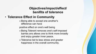 Defining Tolerance with examples and objectives | PPT