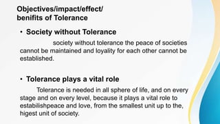 Defining Tolerance with examples and objectives | PPT