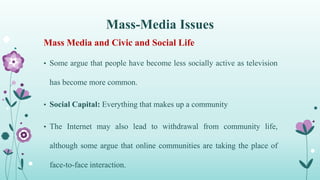 Mass media as institution | PPTX