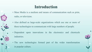 Mass media as institution | PPTX