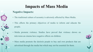 Mass media as institution | PPTX