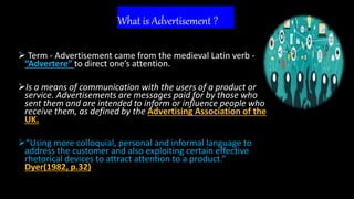 The Linguistic Study of Language in Advertisement | PPTX