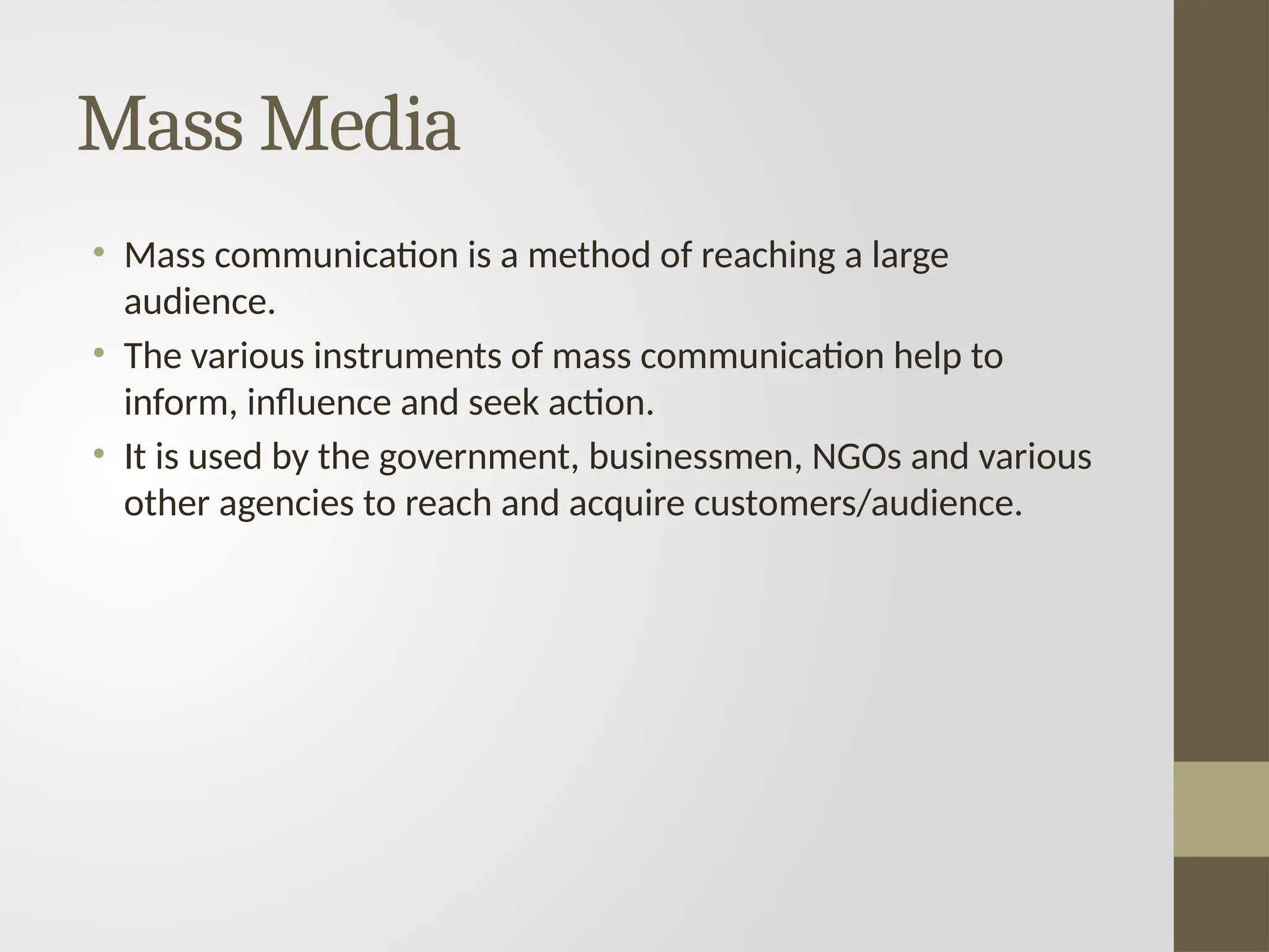 Mass Media Communication in Business Communication | PPT