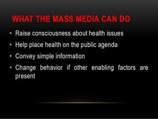 Mass media & community mobilization doaa | PPT
