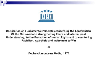 Mass media declaration | PPT