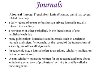 Mass media in education journals presentatn | PPT