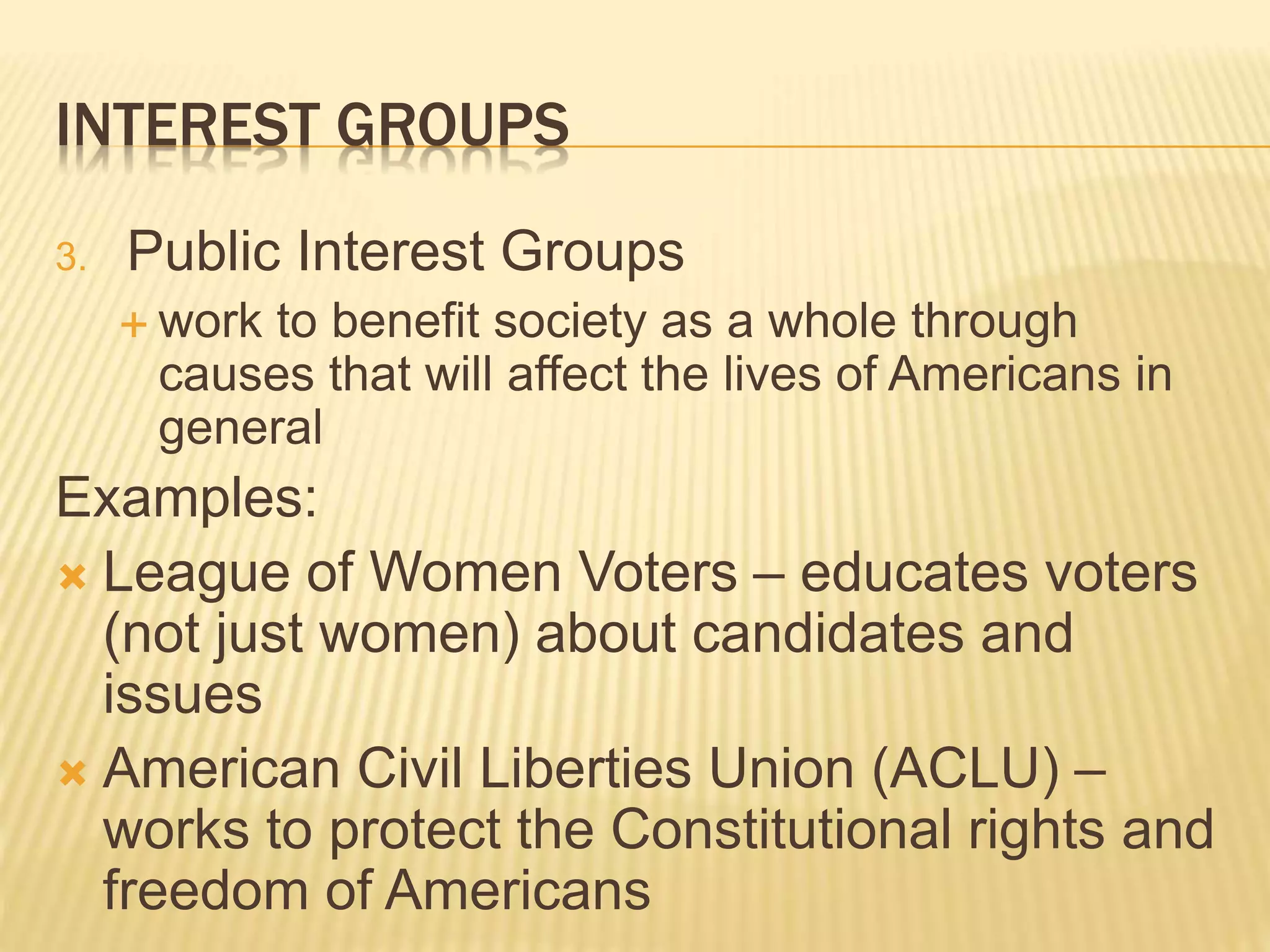 Mass Media & Interest Groups (11.2&3) | PPT