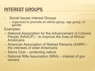 Mass Media & Interest Groups (11.2&3) | PPT