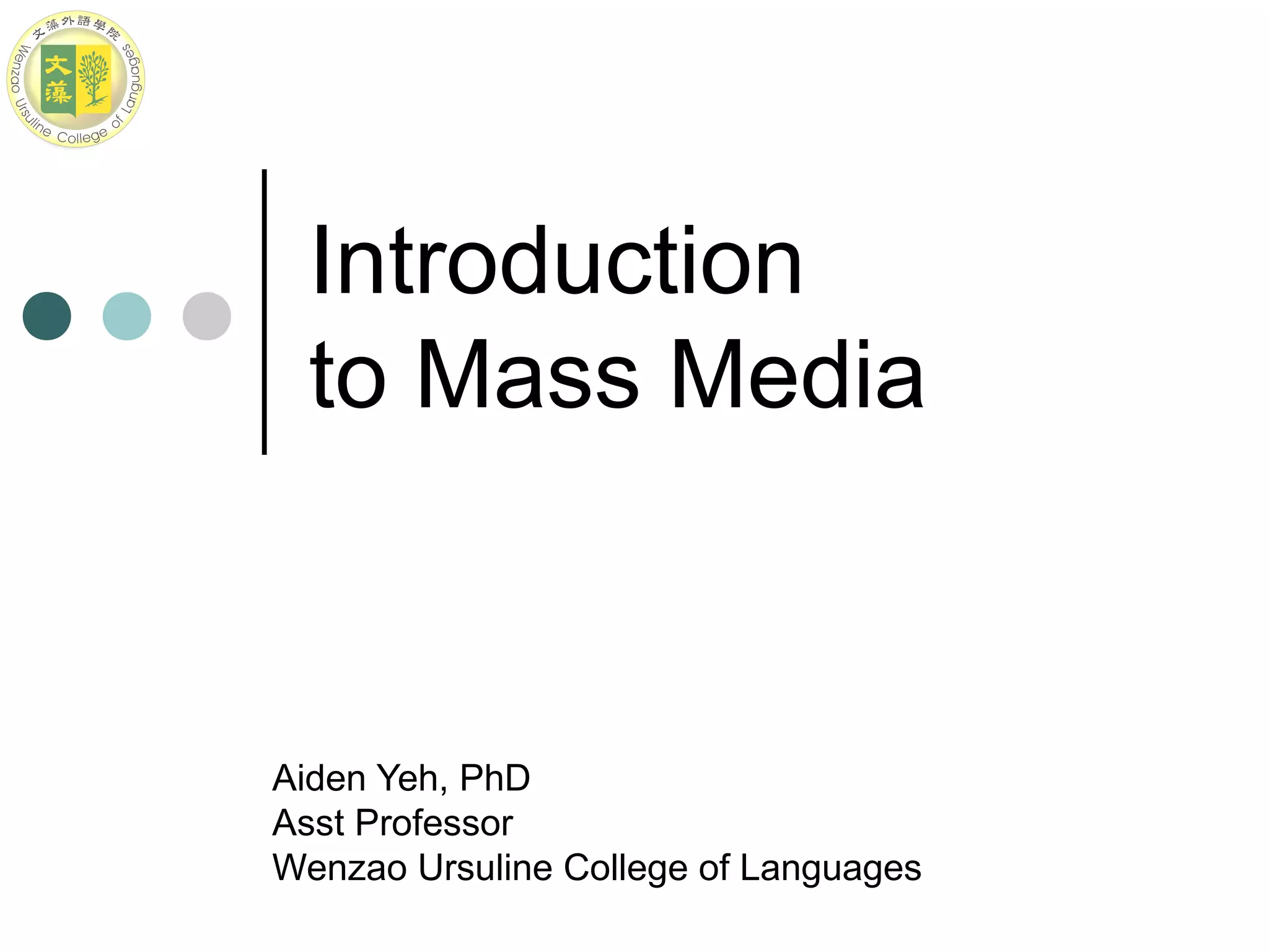 Mass media intro | PPT
