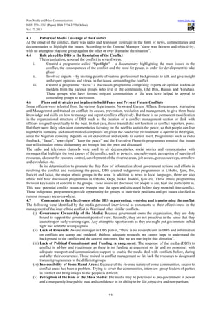 Mass media management of the inter ethnic conflict in warri delta state, nigeria-an evaluative ...