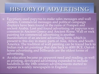 Mass media advertisement ppt | PPTX