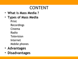 Mass media ppt | PPT
