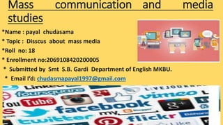 Mass media ppt | PPTX