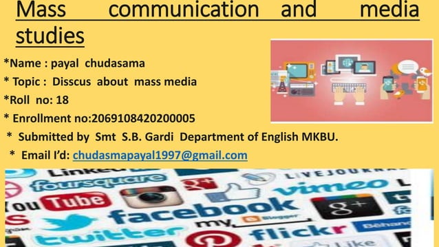 Mass media ppt | PPTX | Technology & Computing