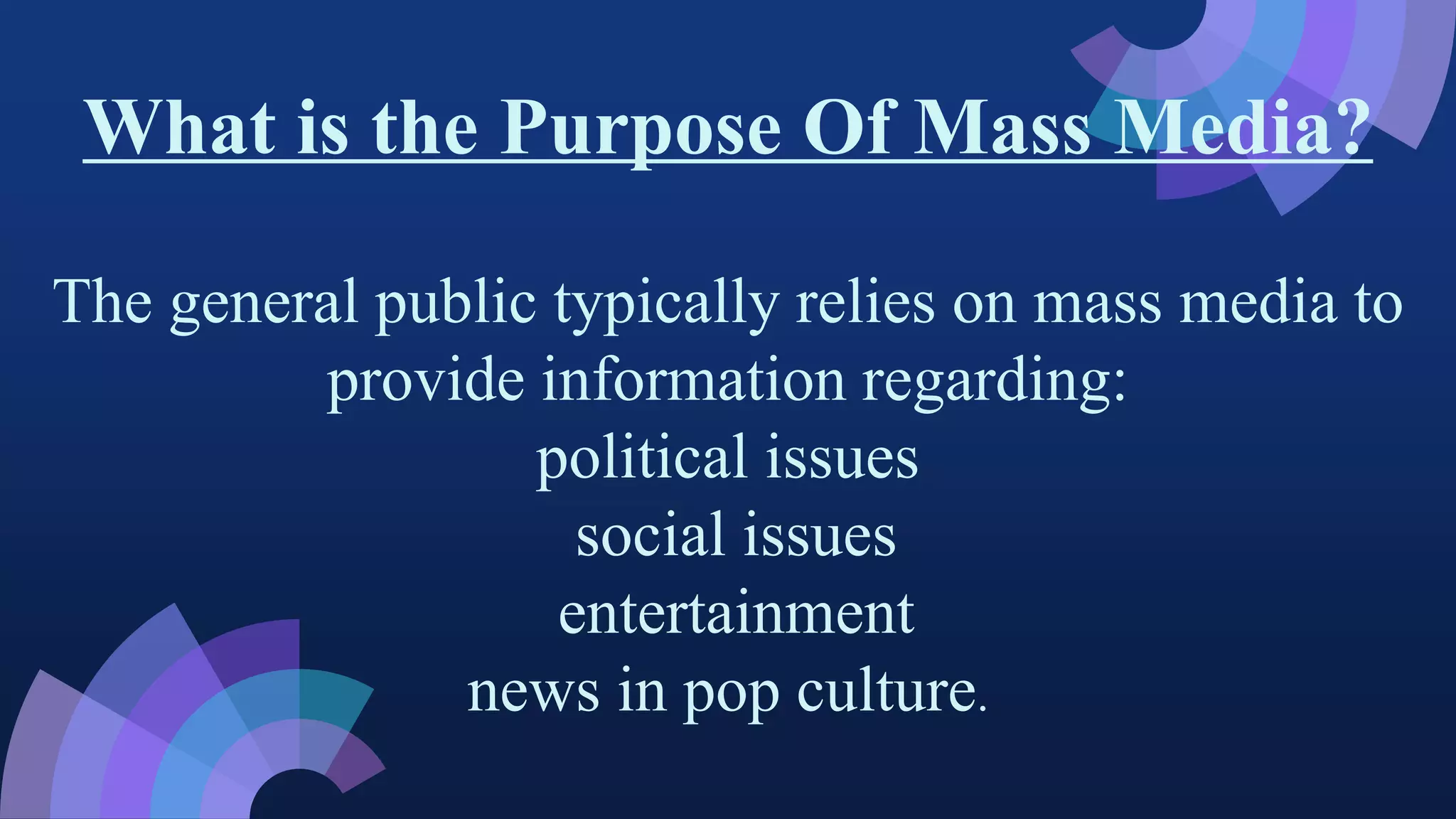 Mass media presentation | PPT